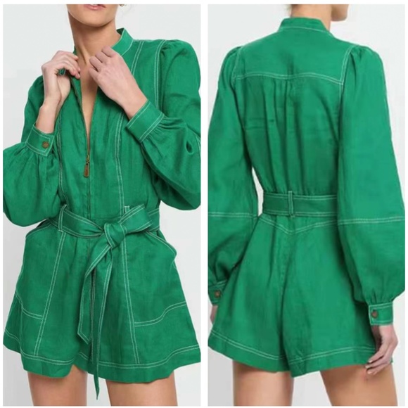 Kivari | Pants & Jumpsuits | New Kivari Ada Linen Playsuit Romper ...